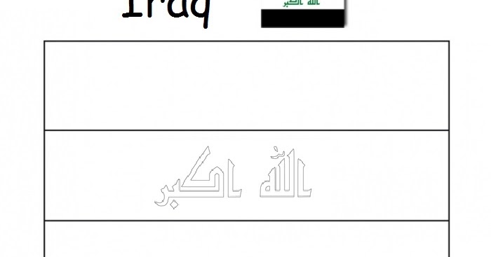 Geography Blog: Flag of Iraq coloring page