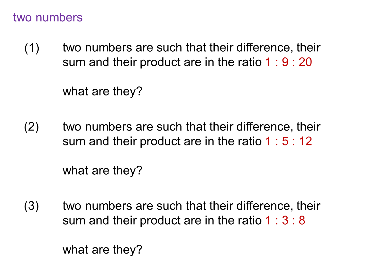 Median Don Steward Mathematics Teaching Sum Difference Product Ratios