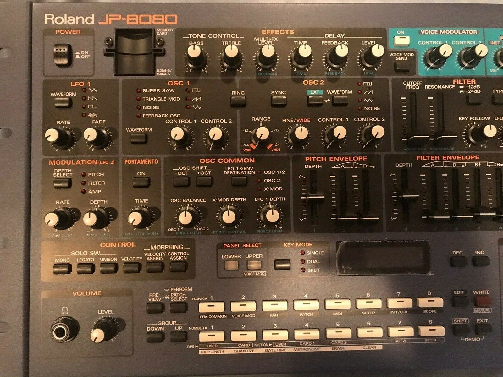 MATRIXSYNTH: ROLAND JP-8080 Analog Modeling Synthesizer SN ZL22403