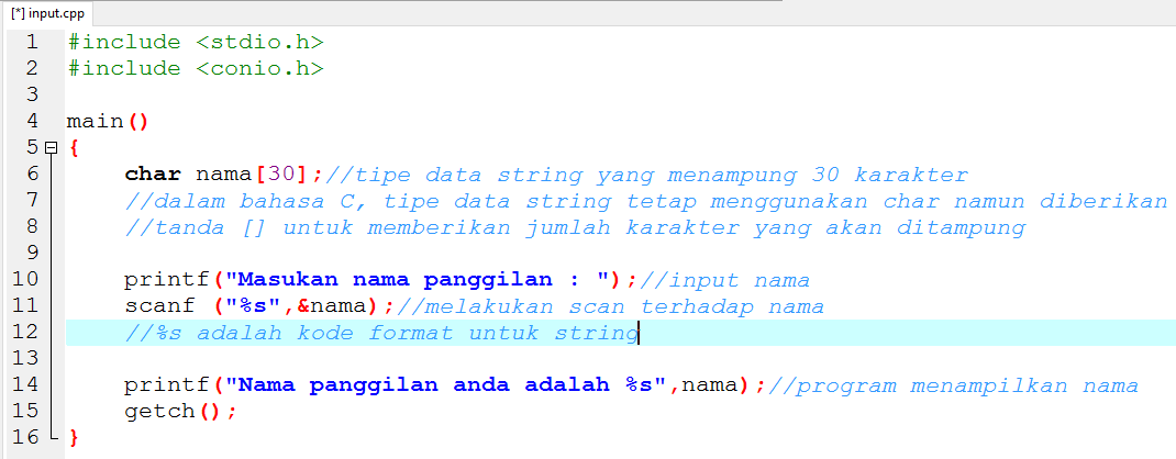Input dan Output