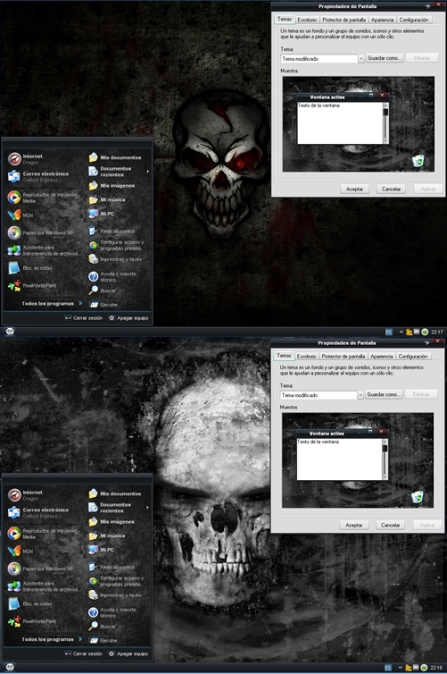 Tema XP - Gothic Dark [En tonos oscuros y un estilo gótico ...