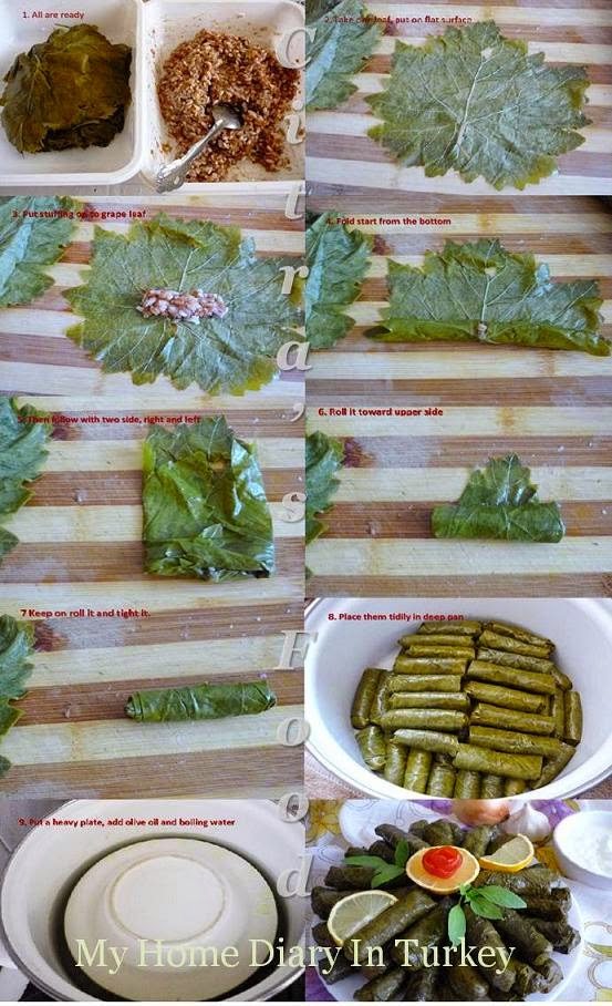Citra's Home Diary: Yaprak Sarması / Turkish grape leaves dolma