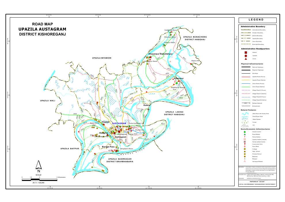 Mouza & Land Use Maps of Austagram Upazila, Kishoreganj, Bangladesh ...