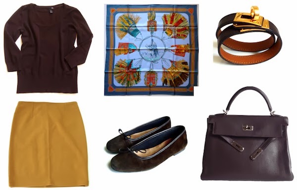 MaiTai's Picture Book: Capsule wardrobe #114 - gold, rust and blue