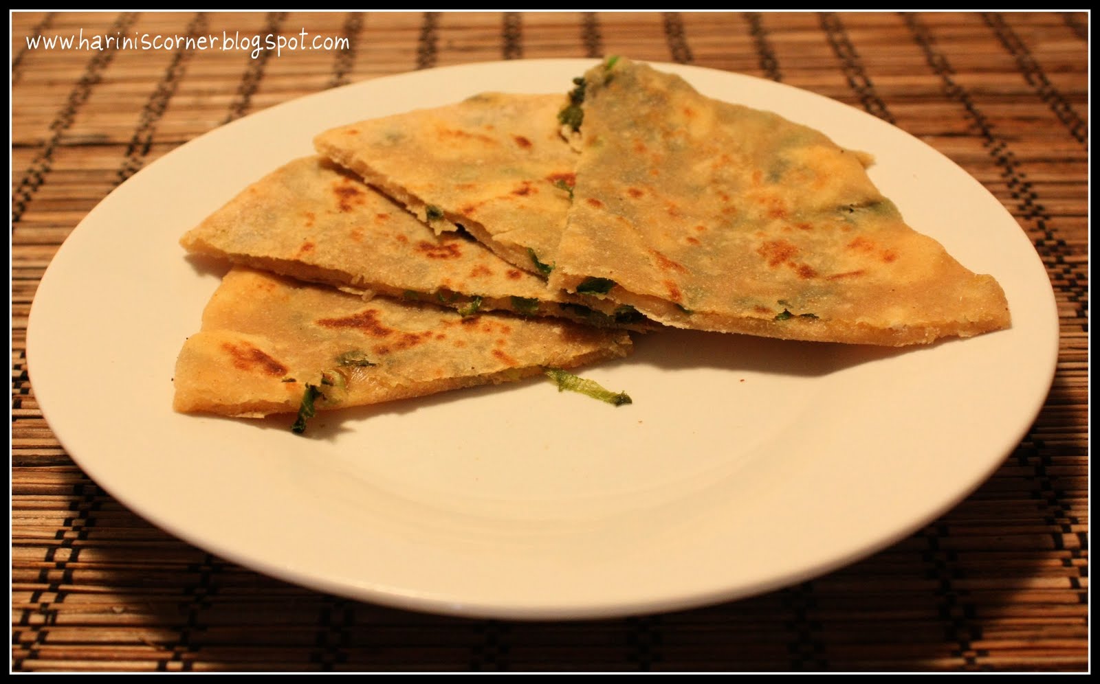 Paneer Spring Onion Paratha