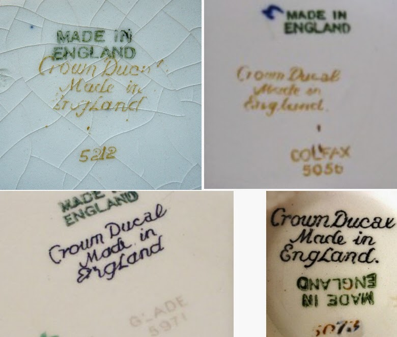 Crown Ducal & Charlotte Rhead Pottery: Crown Ducal backstamps. Part 3 ...