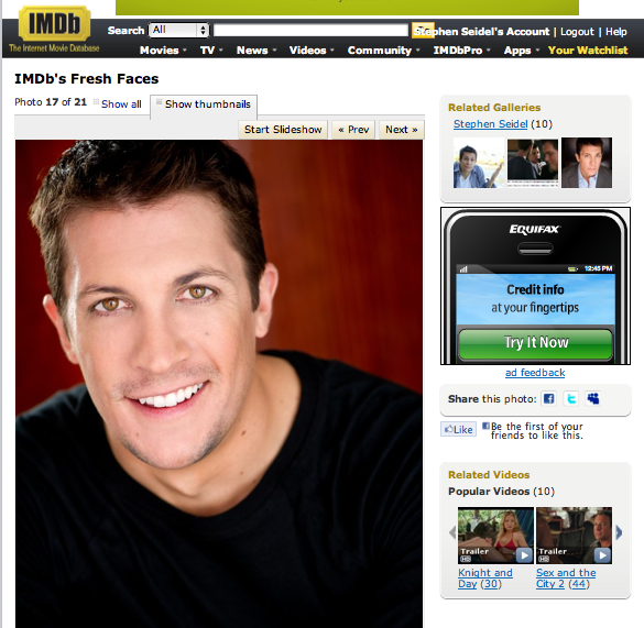 Renegade Reporting: RR: Stephen Seidel IMDB Fresh Face, May Mercy Lie ...