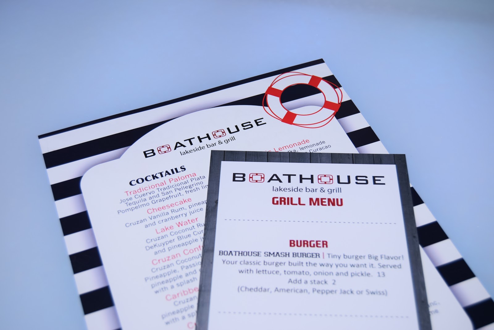 Grill Menu at The Boathouse
