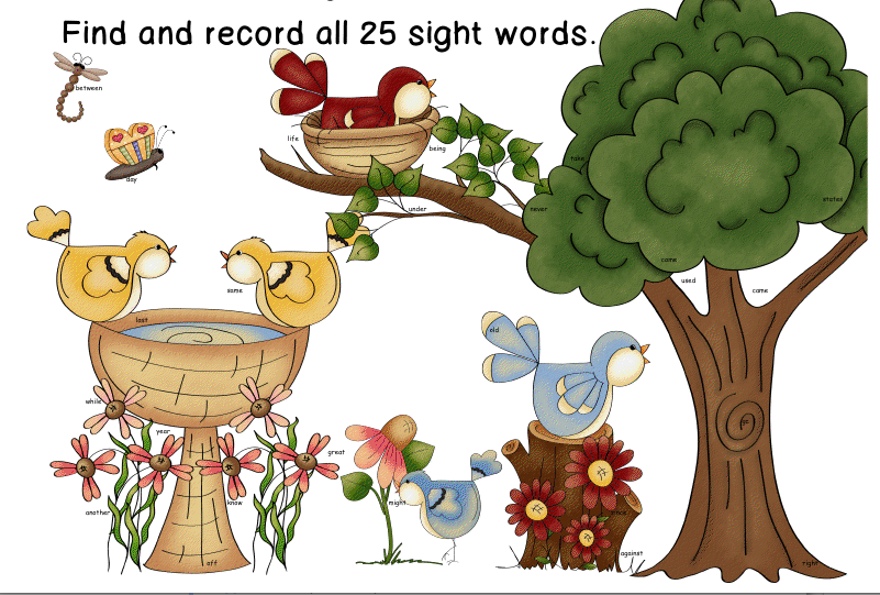 1st Grade Learning Stars: Here's some more sight word finds.