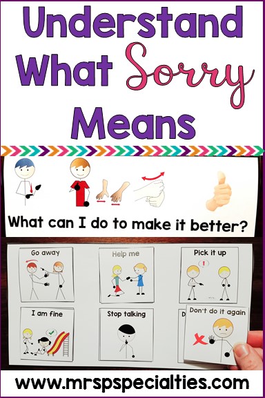 Help Students Understand What Sorry Means · Mrs. P's Specialties