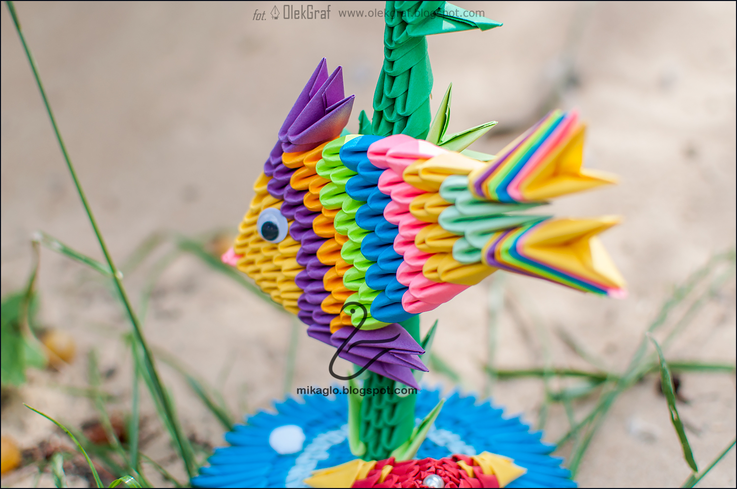 Origami 3d - mikaglo: 587. Rybka z origami 3d / 3d origami fish