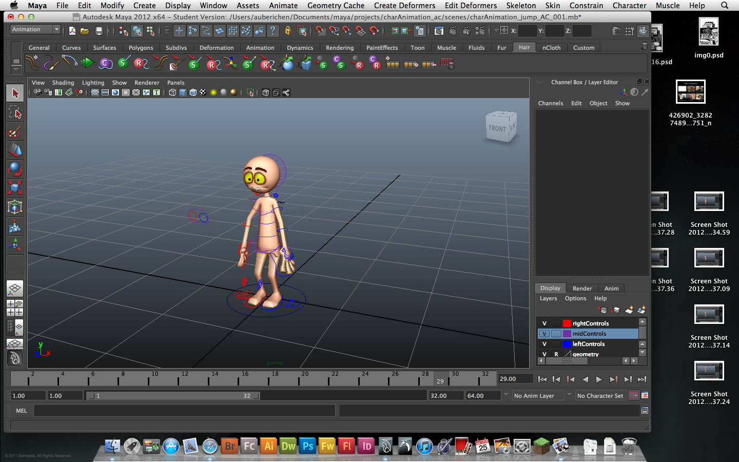 Auberi Chen Games Art & Design FdA/BA: animation, jump cycle