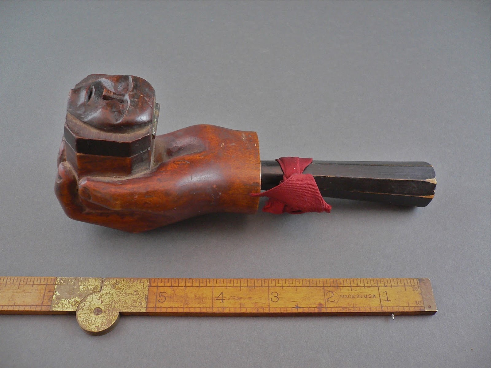 Anonymous Works: 19th Century Folk Art Carved Trade Pipe