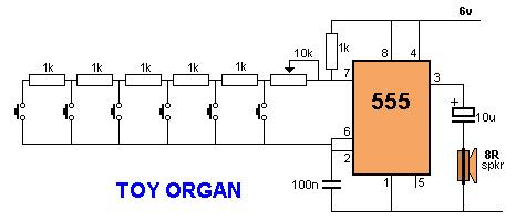 555 timer tone generator using Push button - M.B Raw