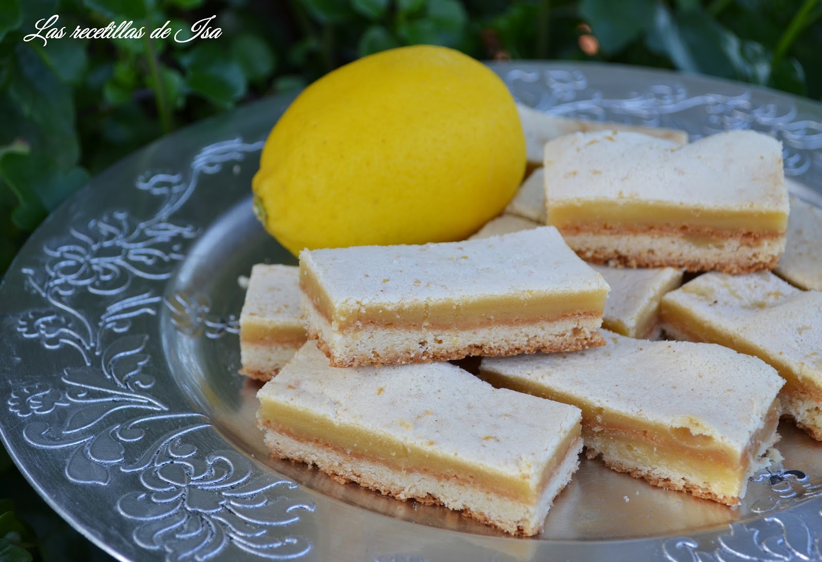 Las recetillas de Isa: Lemon bars, barritas de limón