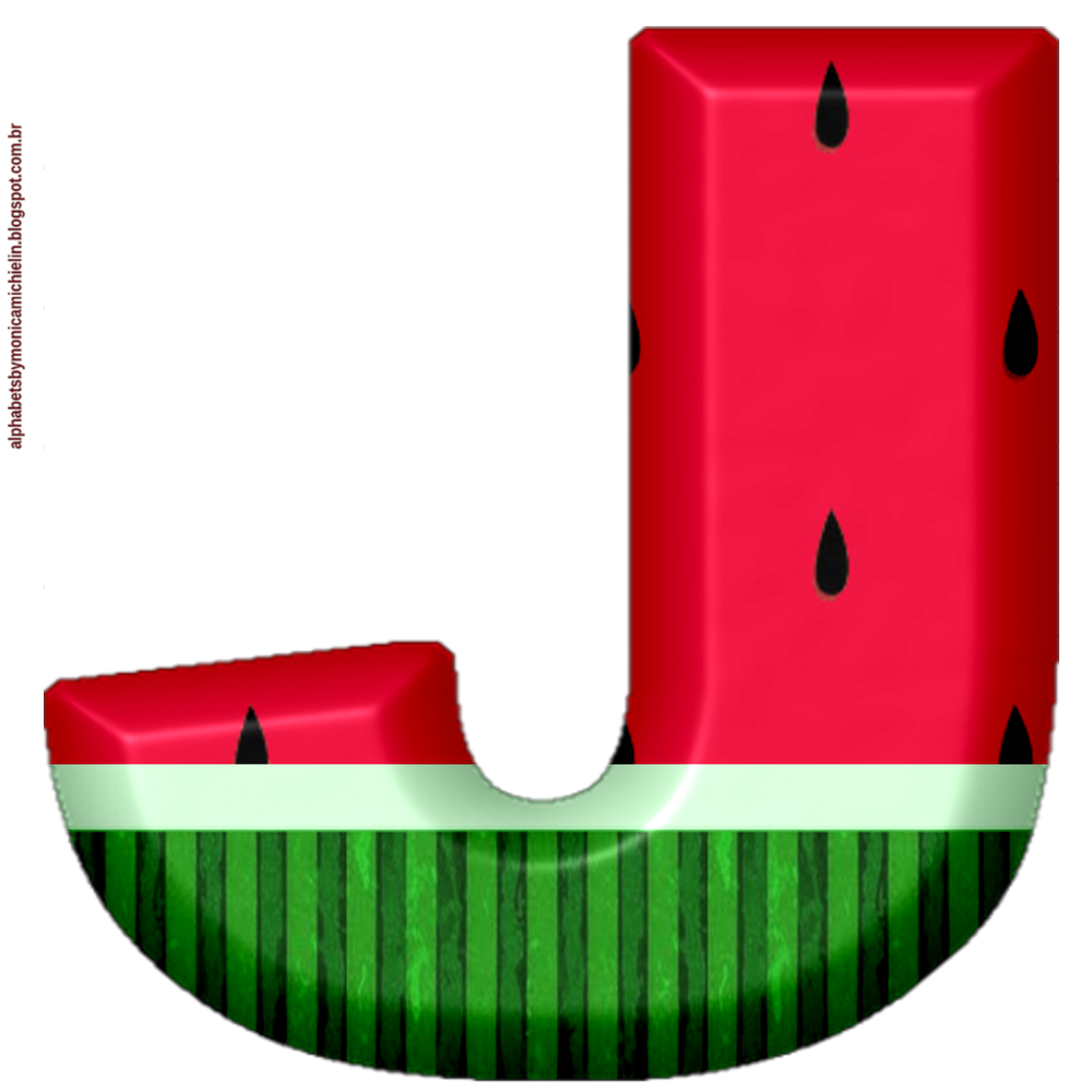 Free Alphabets: WATERMELON ALPHABET PNG