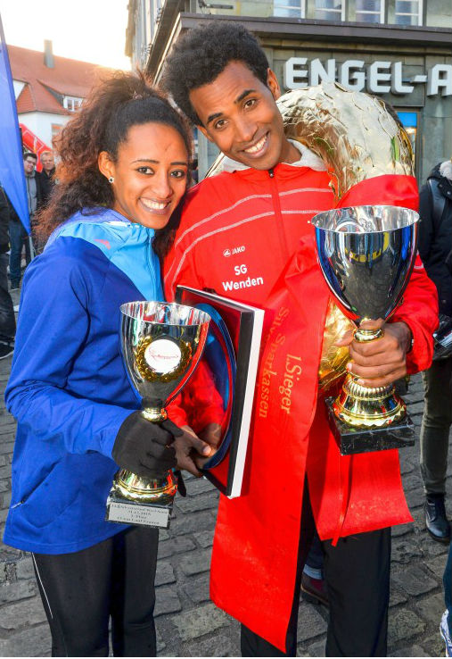 Eritrean marathoners sweep first, second and third place trophies at ...