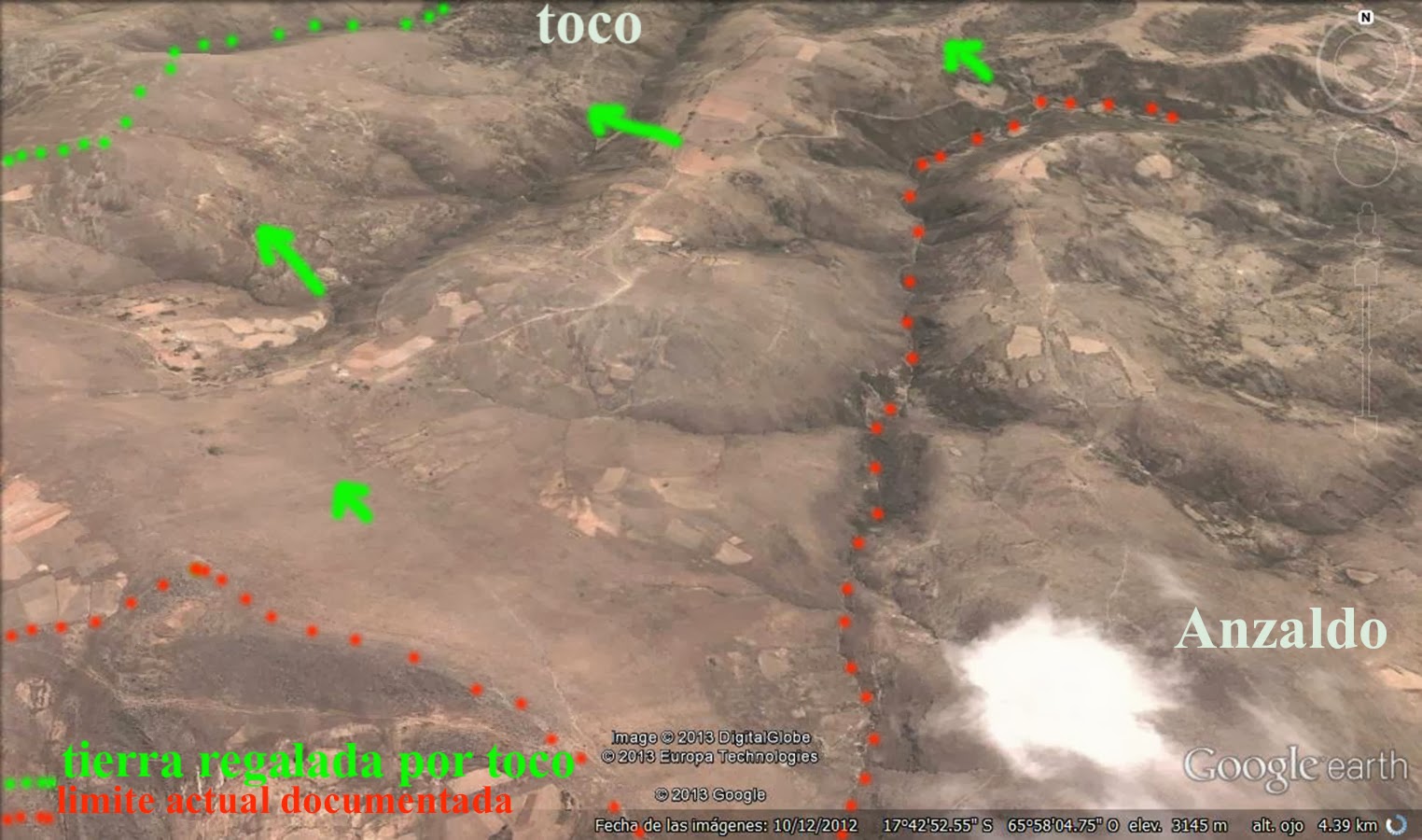 CLIZA COCHABAMBA BOLIVIA: LIMITES ENTRE TOCO Y ANZALDO