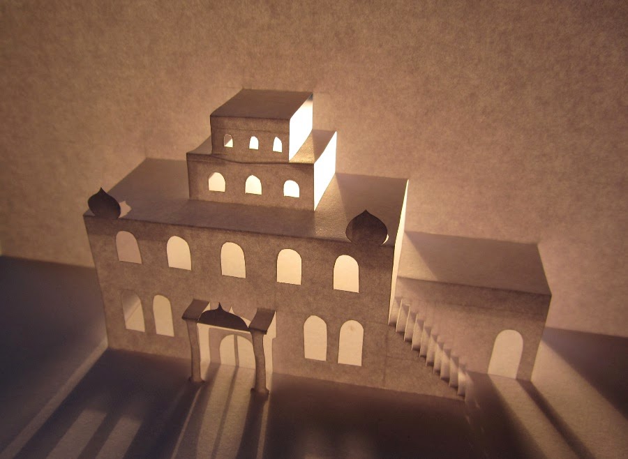 Clare Willcocks: 3D paper cut buildings