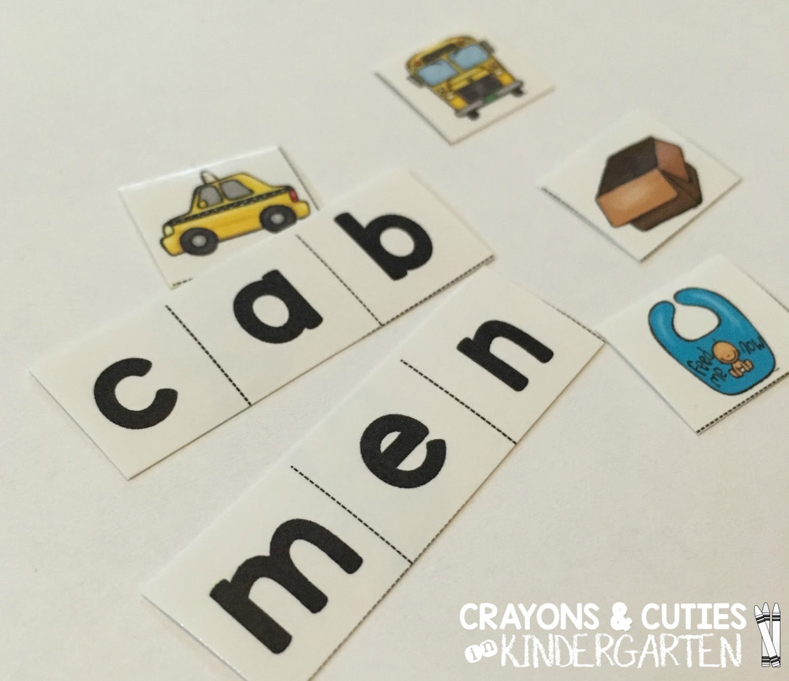 Crayons & Cuties In Kindergarten: Time to Build CVC Words!