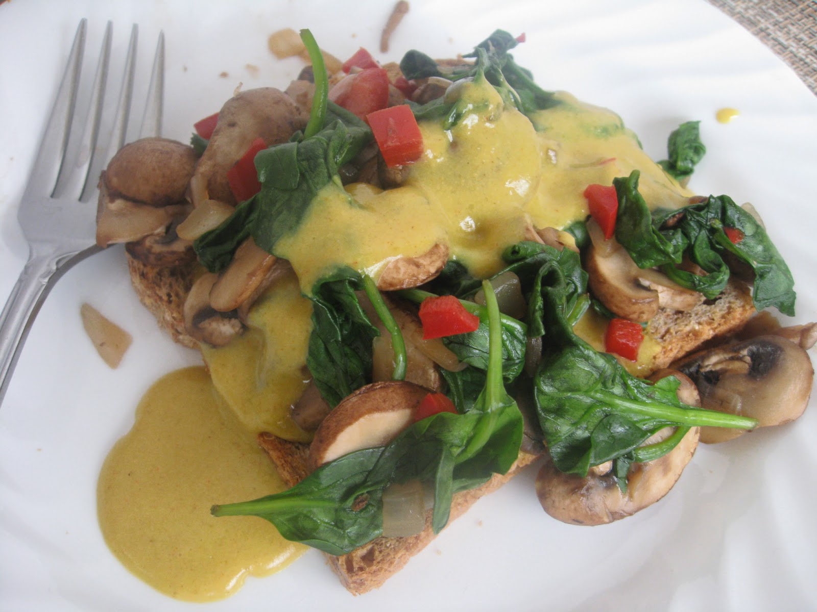 Vegan Kitchen Gone Wild: Open face Mushroom Veggie Cheese Sandwich