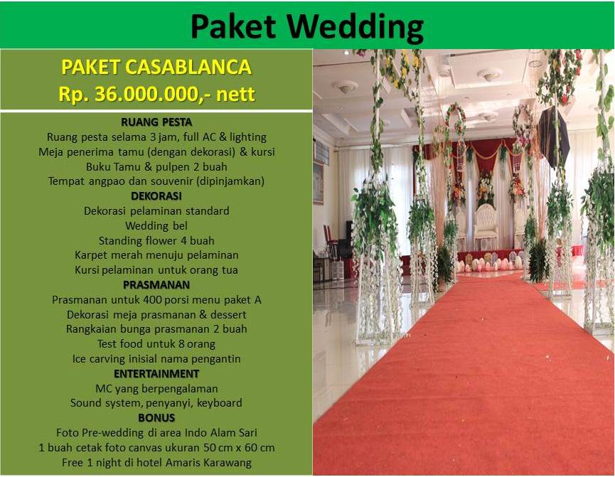 Restoran Indo Alam Sari - Karawang Barat: Paket Wedding