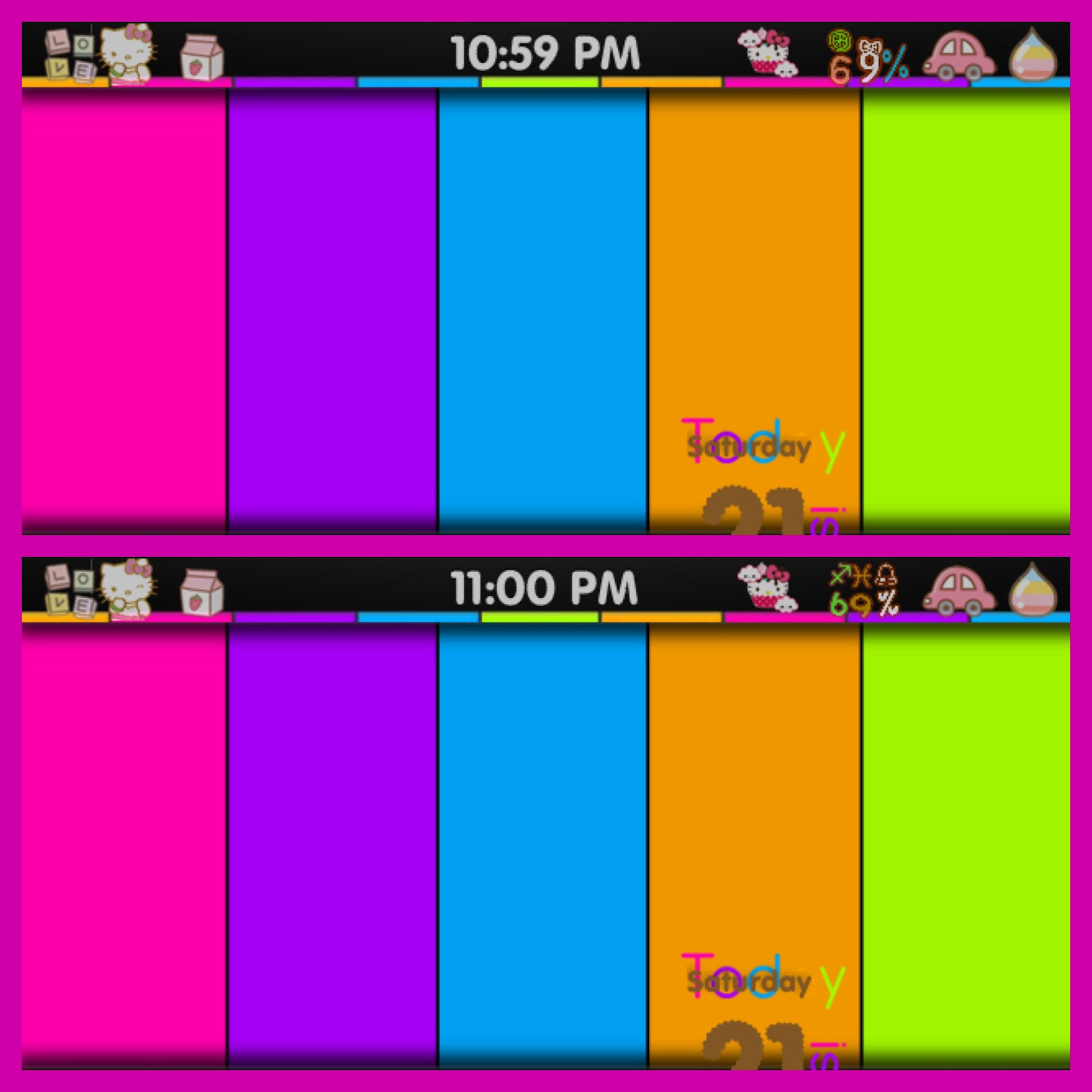 Kawaii Fun: Status Bar Battery Percentage