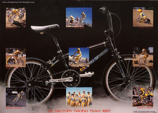 Vintage BMX Ads: GT FACTORY RACING TEAM 1987