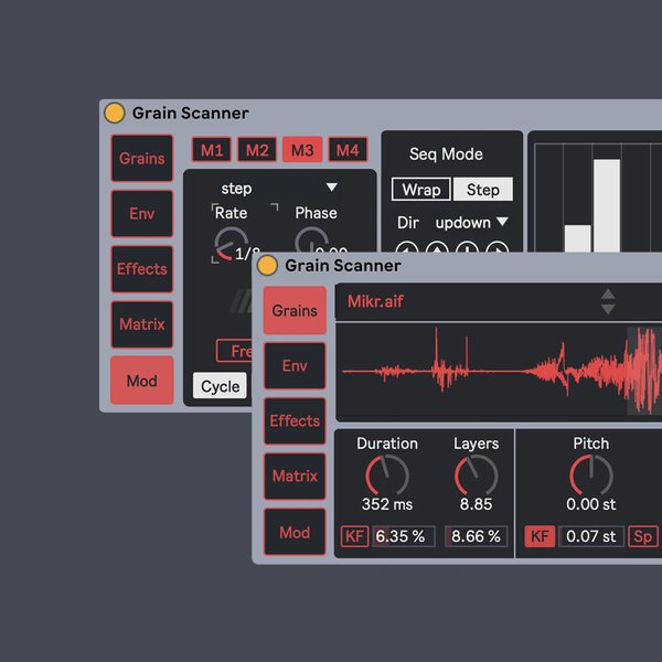 MATRIXSYNTH: Max for Live Grain Scanner by Amazing Noises for Ableton Live