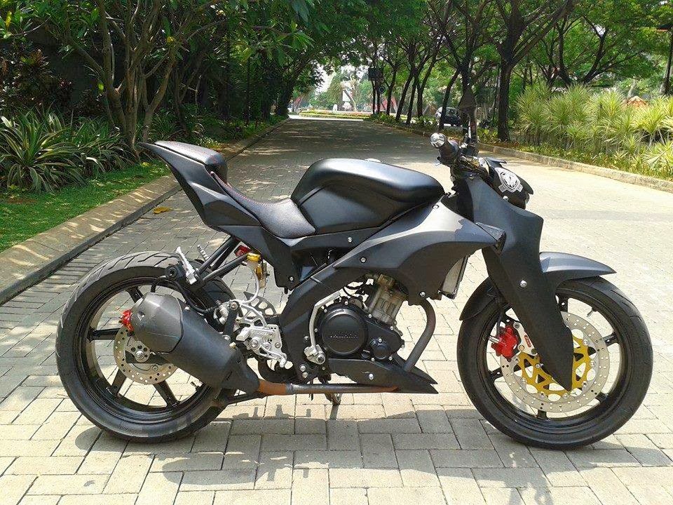 Foto Modifikasi New Vixion Street Fighter Hitam 2015