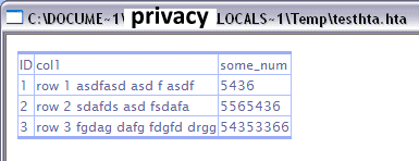 AdvancedCase: Handy HTA to format SQL results as Table for email