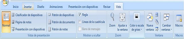 Menús de power point