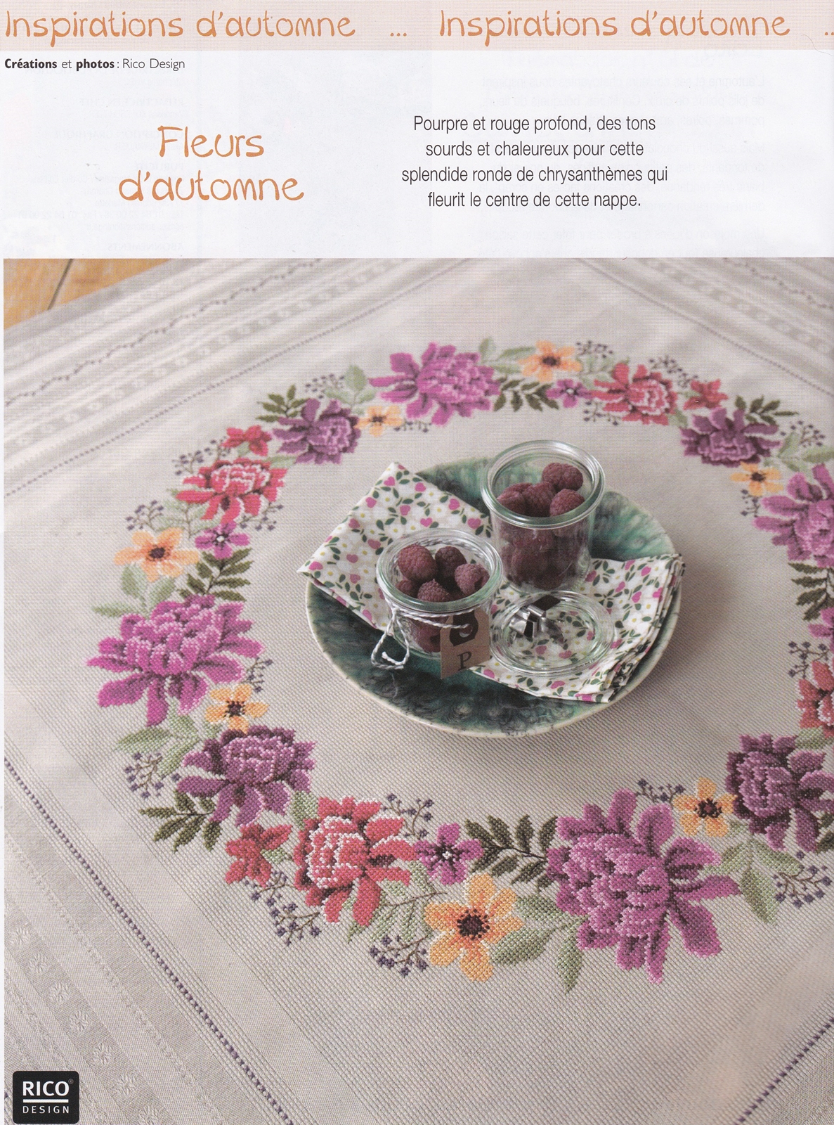 Victoria - Handmade Creations : Κεντημένο τραπεζομάντηλο με λουλούδια ...