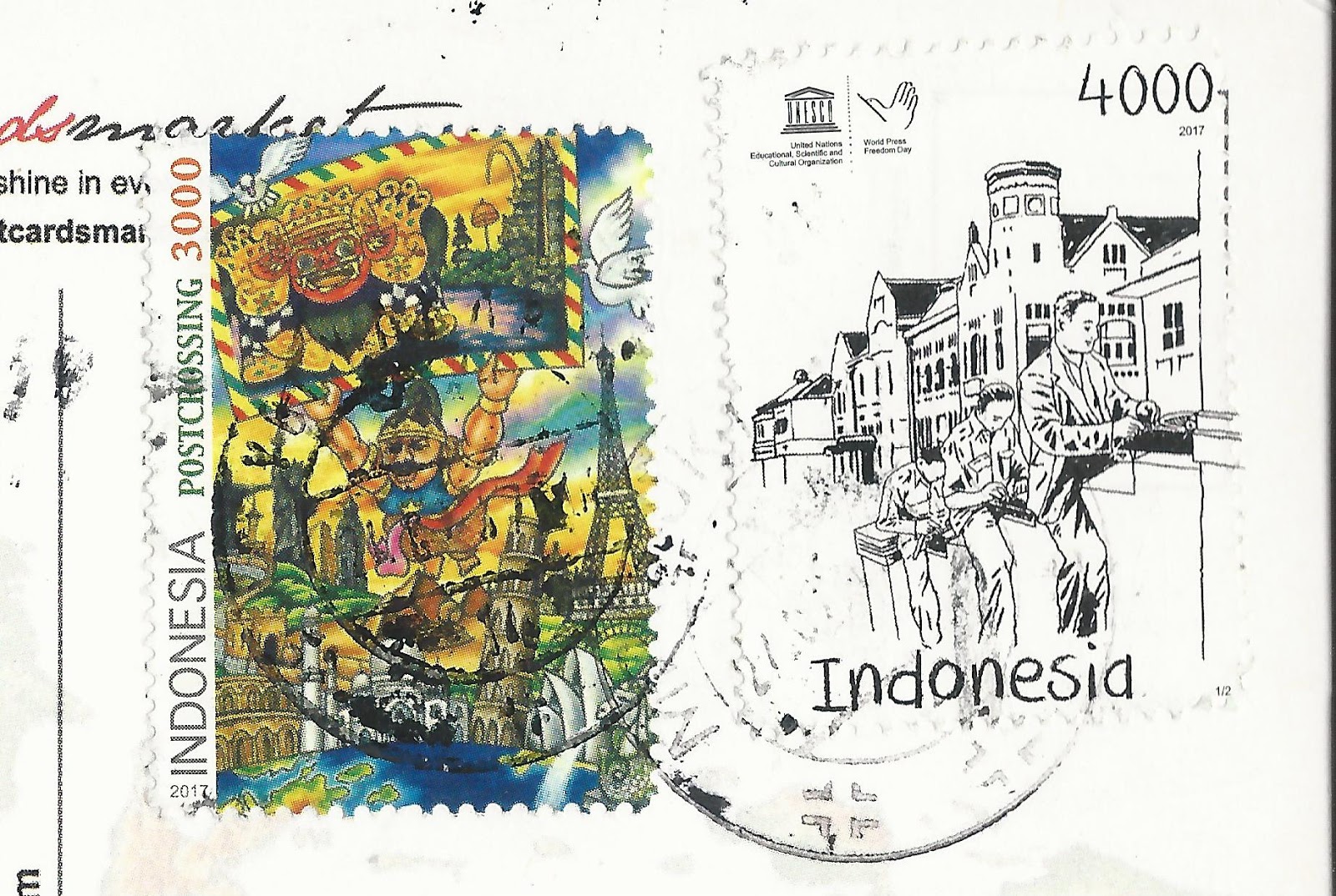 A Journey of Postcards: Flags of the World | Indonesia