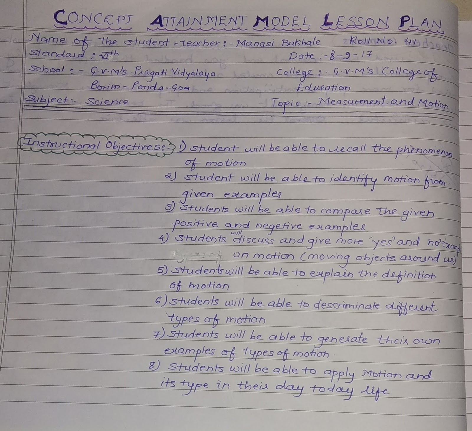 WELCOME TO INSIGHTFUL WORLD OF LEARNING: CONCEPT ATTAINMENT MODEL