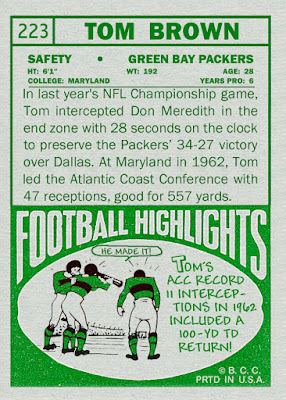 Bob Lemke's Blog: Tom Brown custom cards in two sports