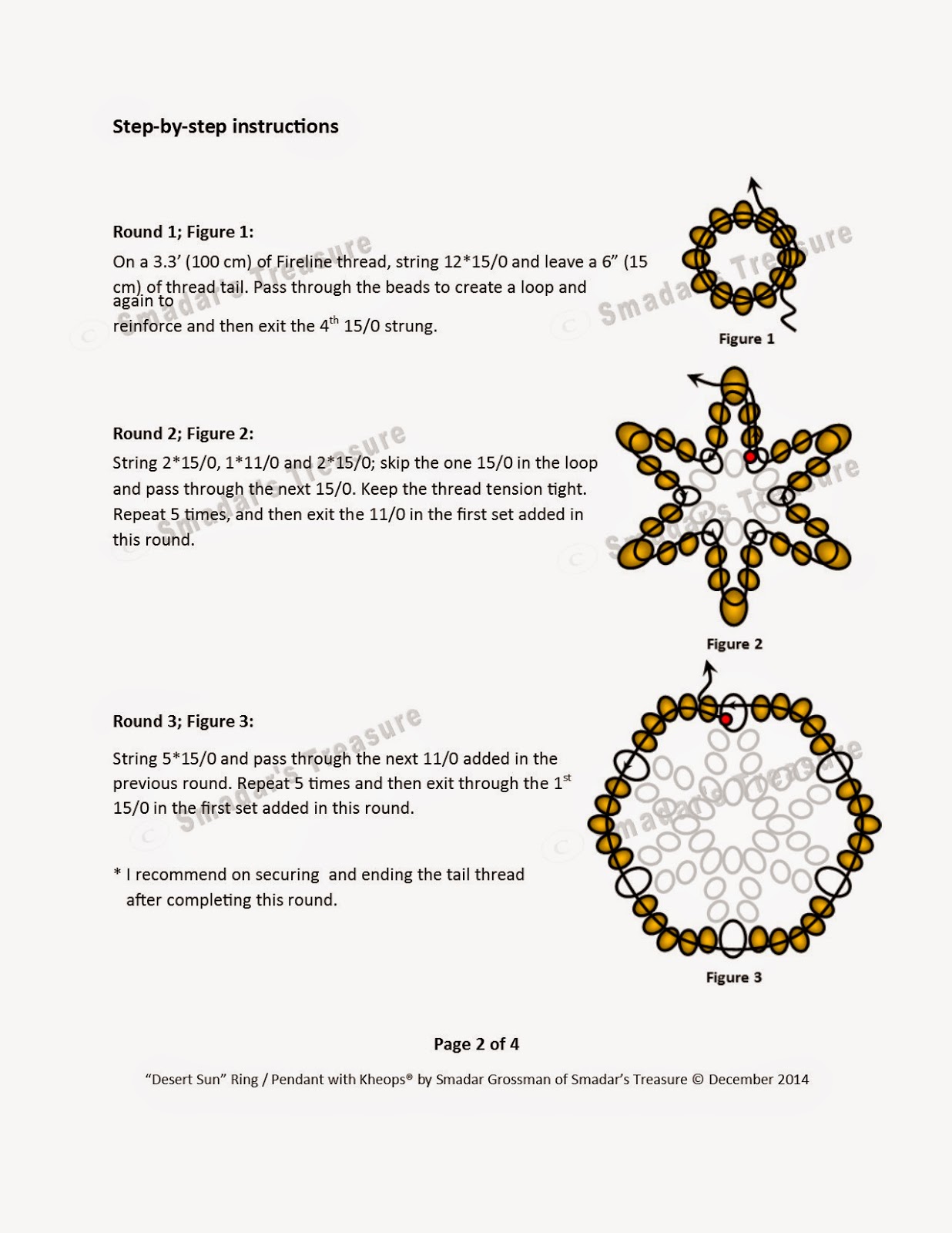 Smadar's Treasure: Free Pattern with Kheops par Puca Beads