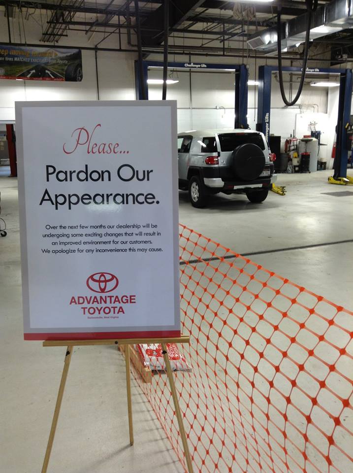 Advantage Toyota: Please Pardon Our Appearance…