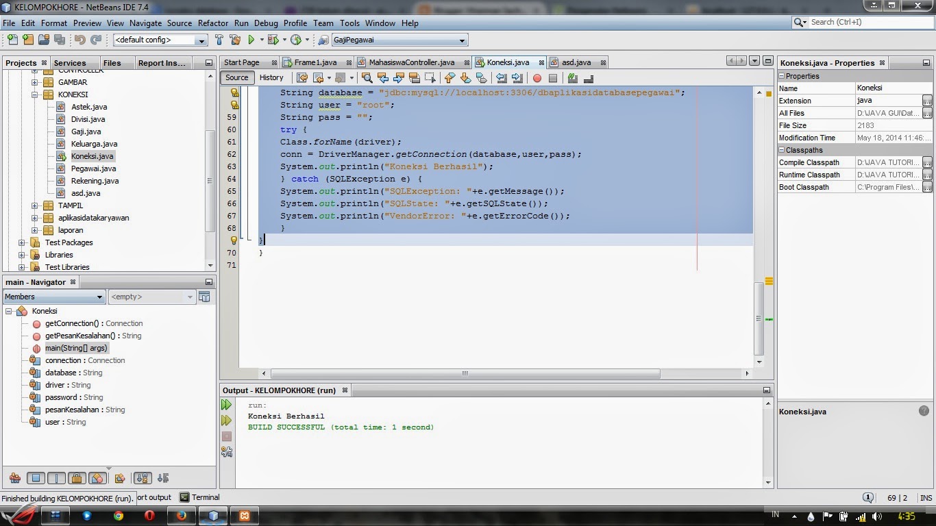 Koneksi Java Kedalam Database MYSQL | Vhierman Sach