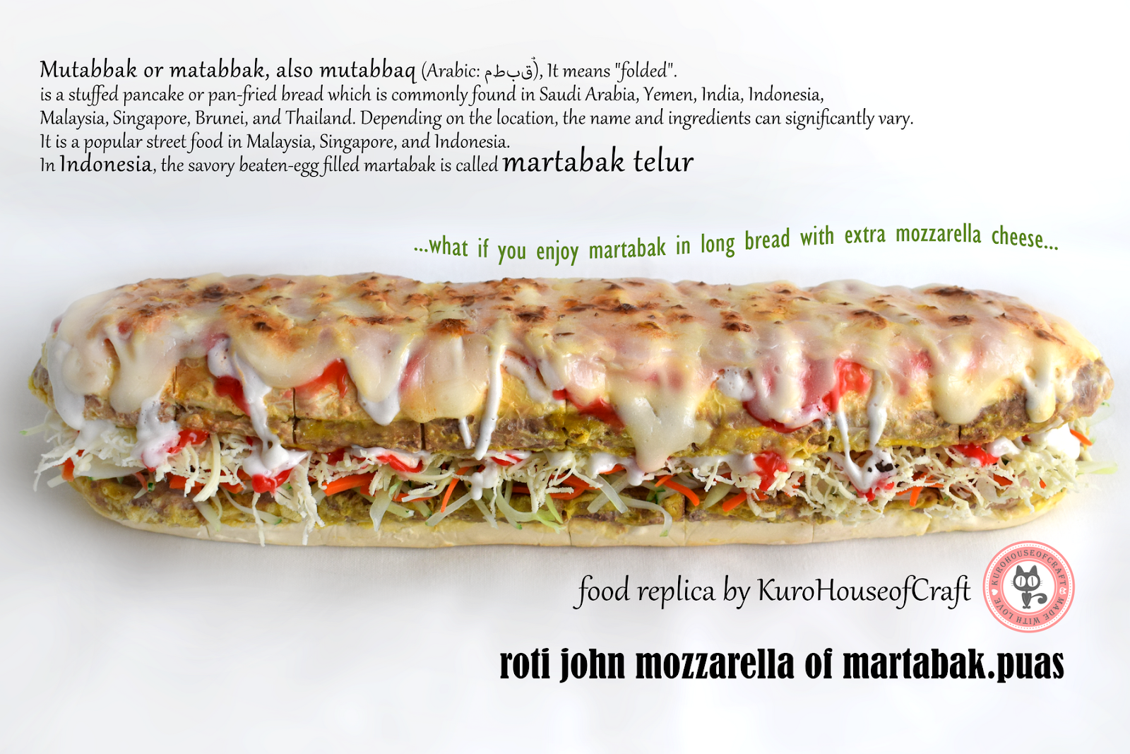 KuroHouse of Craft: Dummy Food of Martabak Puas Roti John by ...