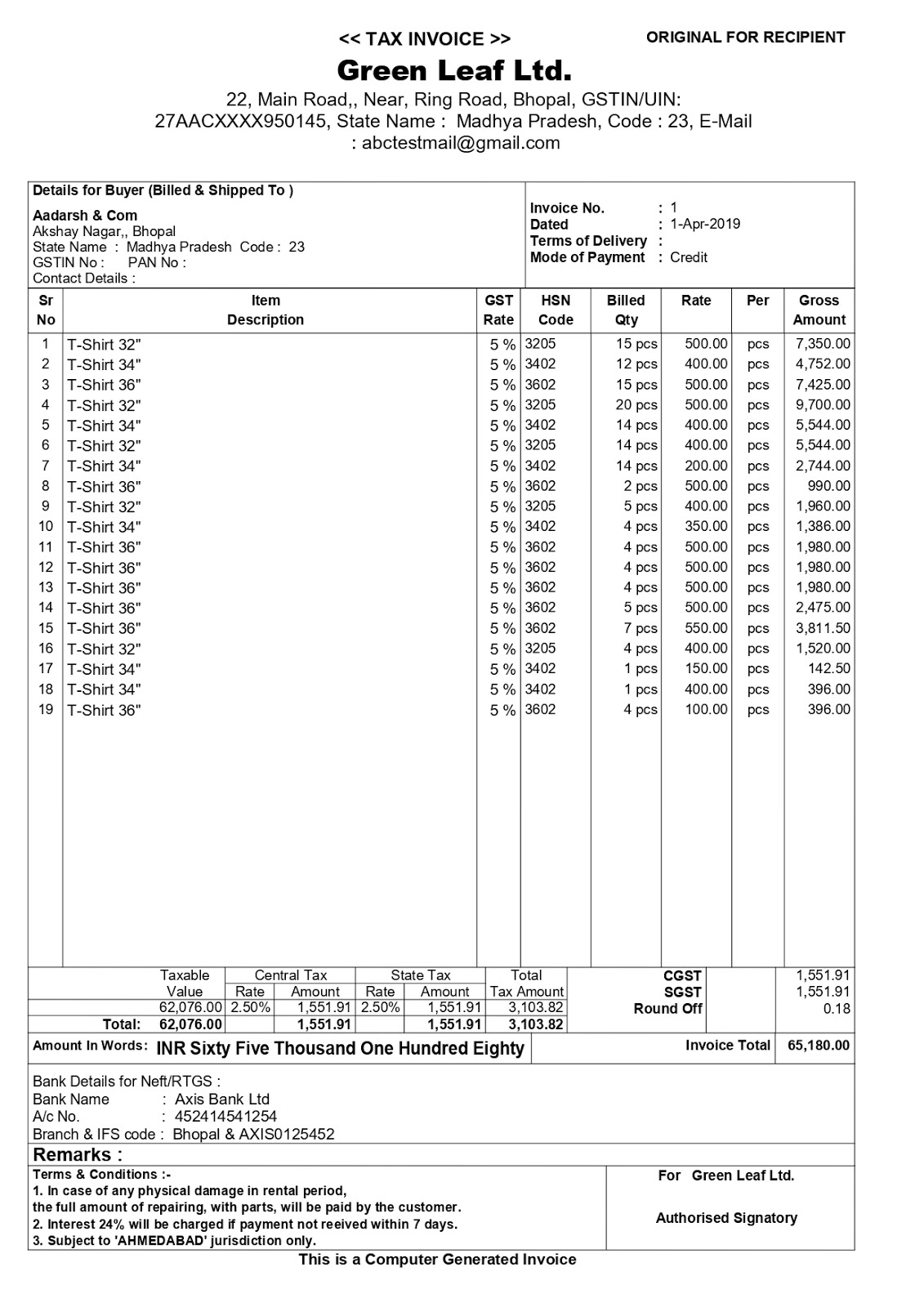 All Tally Invoice Format Sample's, Call Us (Whats App No.): 9407808553 ...