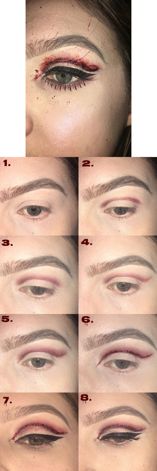 EmilyJayneFX: Halloween bloody cut-crease makeup tutorial