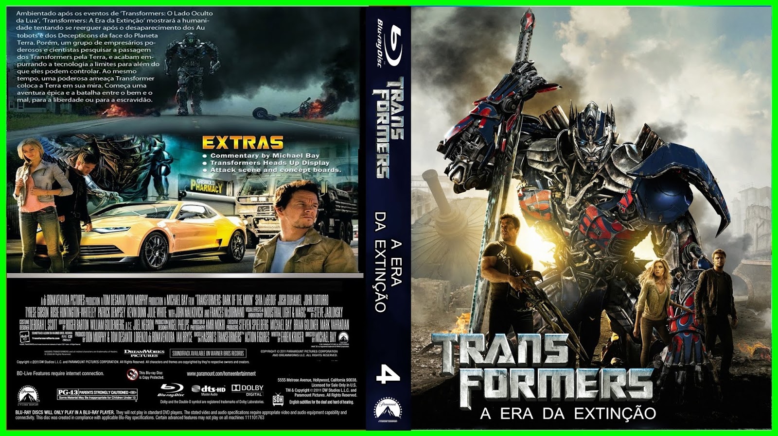 CAPAS DVD-R GRATIS: Transformers 1, 2, 3, 4 e 5 - Blu Ray