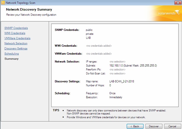 My Cybersecurity Journal: Network Scan Using Solarwinds Network Topolgy ...