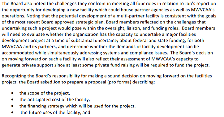 CANDO Archive: MWVCAA Purchase Side-steps State Approval Process