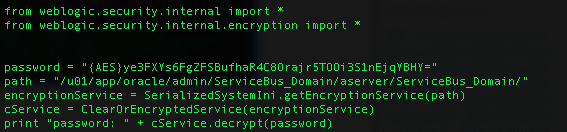 Nostra Technology: CARA DECRYPT PASSWORD WEBLOGIC MENGGUNAKAN WLST