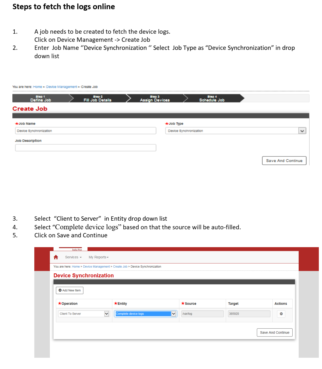 Steps To Fetch The Rict Device Logs Online [darpan Device] Dop Core Solutions