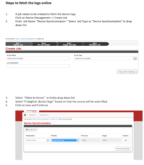 Steps to Fetch the RICT Device Logs online [DARPAN DEVICE] | DOP Core ...