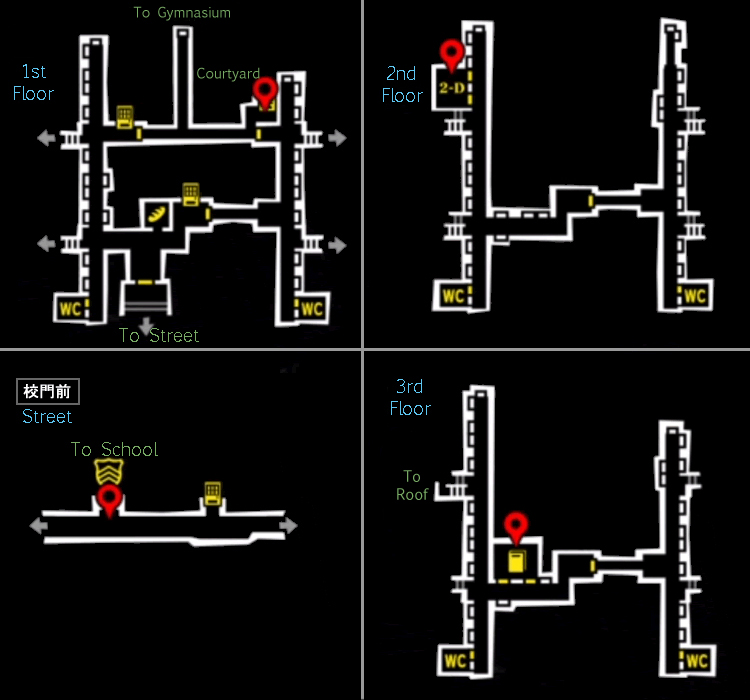 Persona 5 Area Maps | Up on the ladder