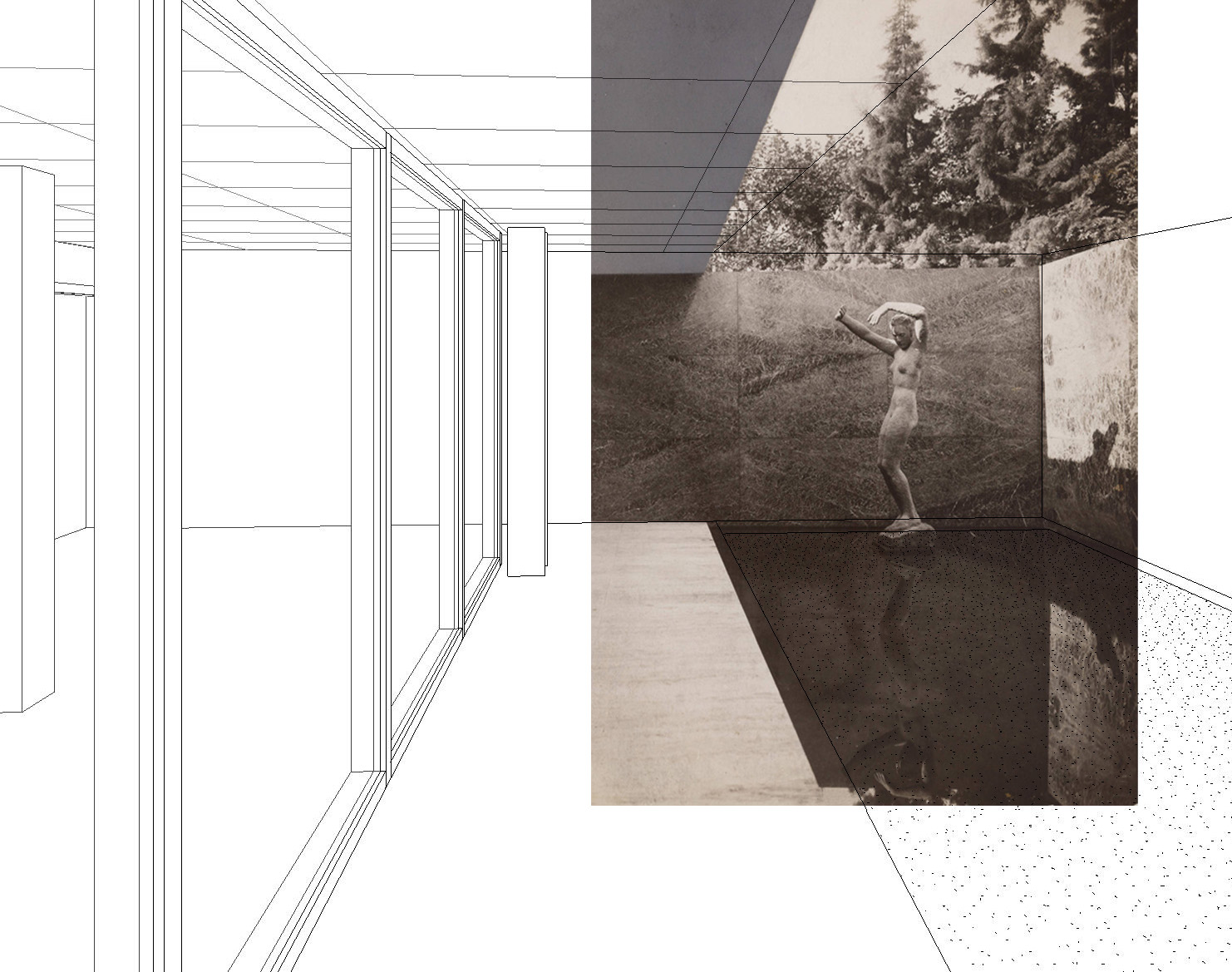 umdarchbim2012uechi: Perspective Montages of Barcelona Pavilion